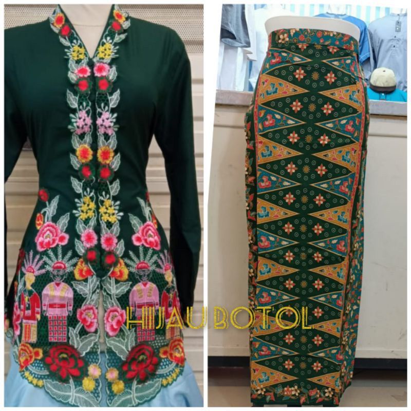 Jual Setelan Kebaya Ondel Ondel Motif Terbaru Set Kebaya Encim Bordir Dewasa Kebaya Kartini