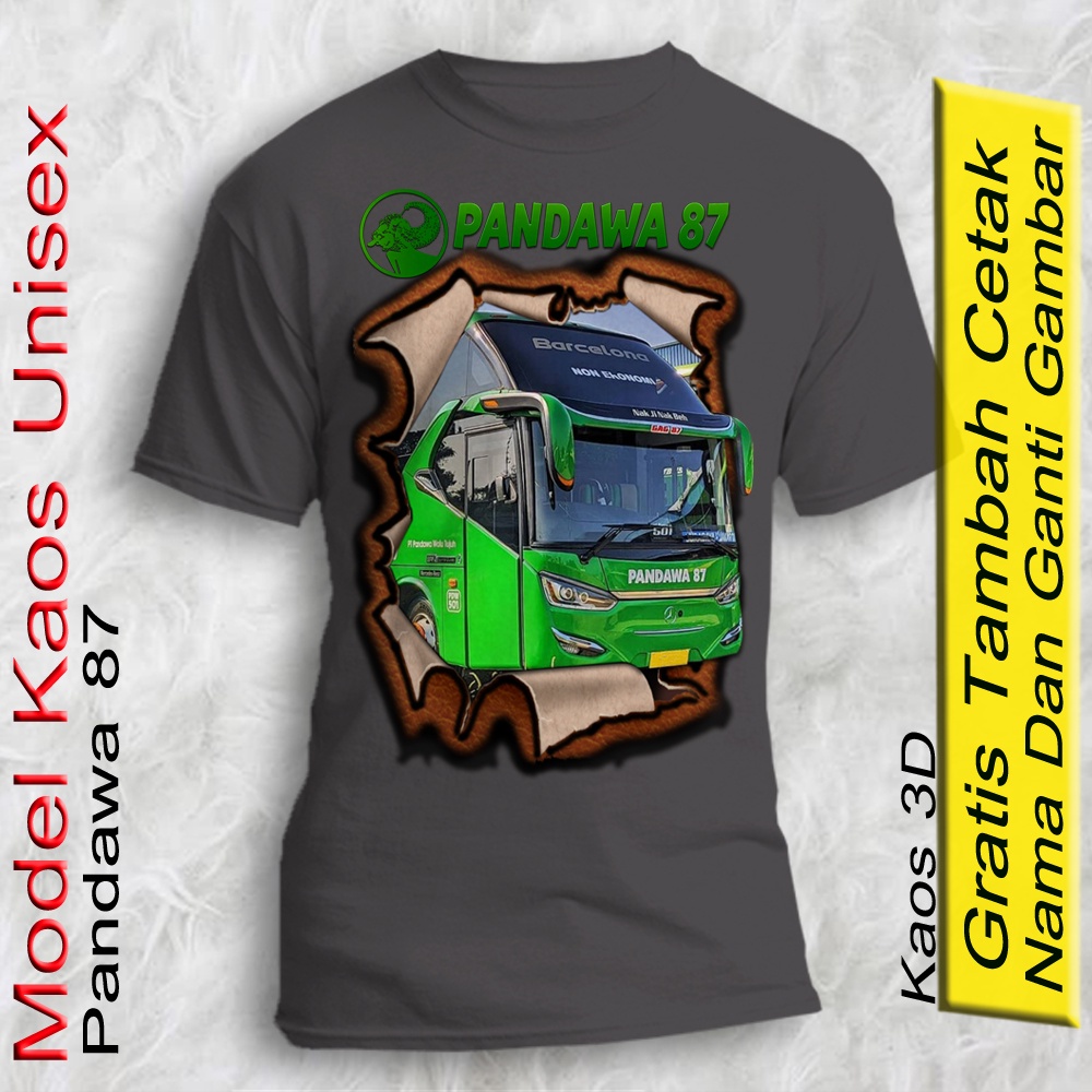 Jual Kaos Bis Pariwisata Pandawa 87 Ukuran Anak dan Dewasa Baju Bus ...