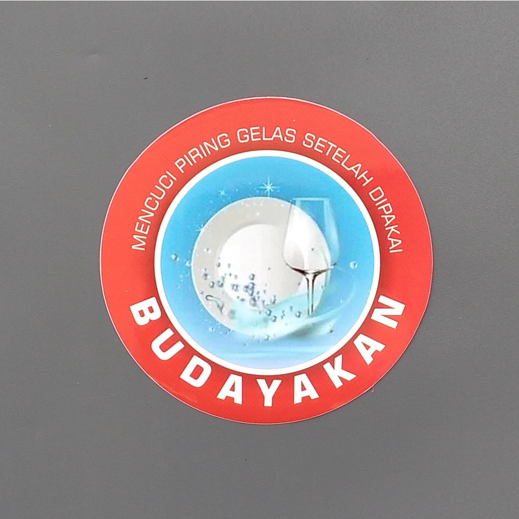 Jual Stiker Budayakan Mencuci Piring Gelass Setelah Dipakai - Stiker ...