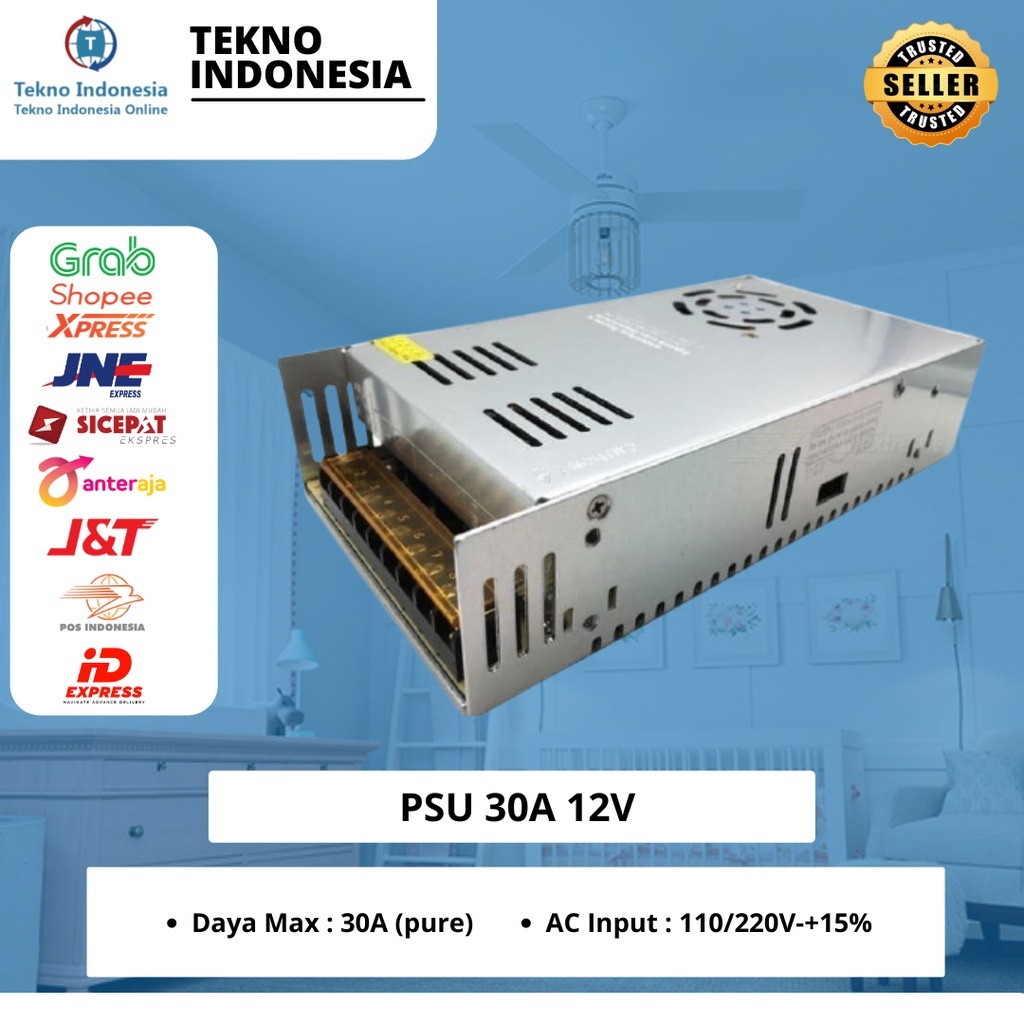 Jual Switching Power Supply 12 Volt 30 Ampere PSU 12V 30A High Quality ...