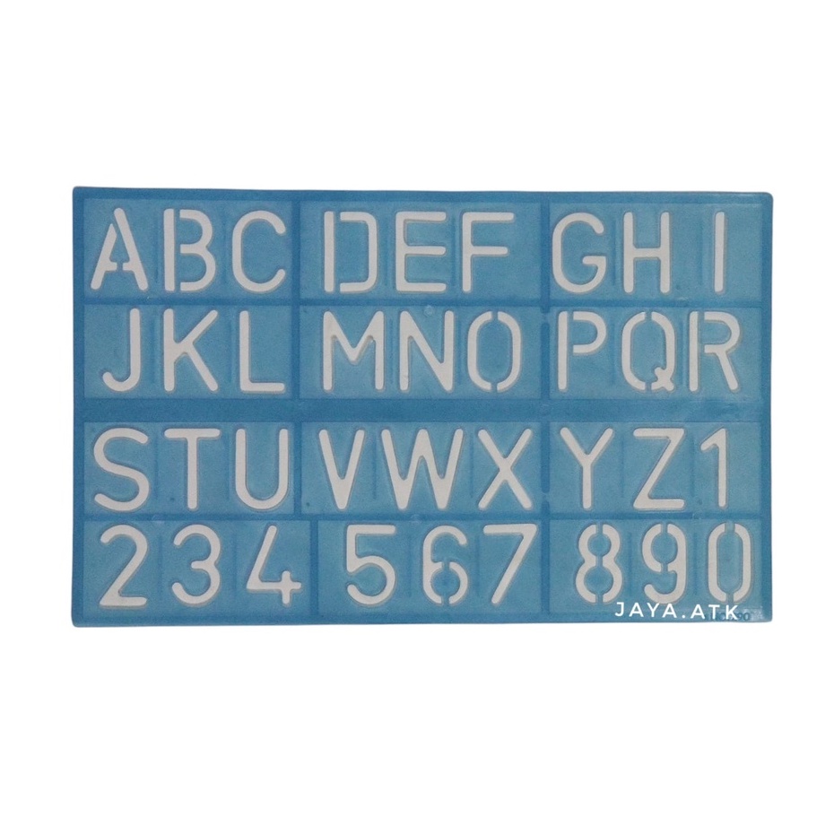 Jual PENGGARIS MISTAR SABLON CETAK HURUF ANGKA PLASTIK BESAR | Shopee ...
