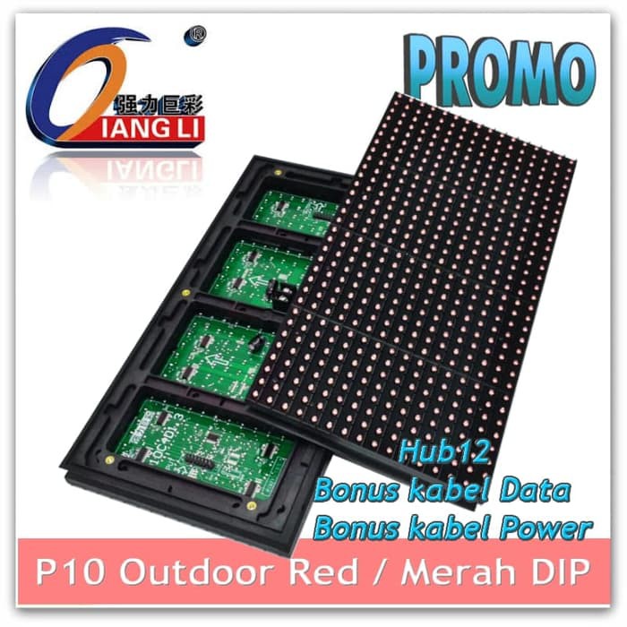 Jual LED Panel P10 Qiang li Red Full Outdoor ( Garansi ) | Shopee Indonesia