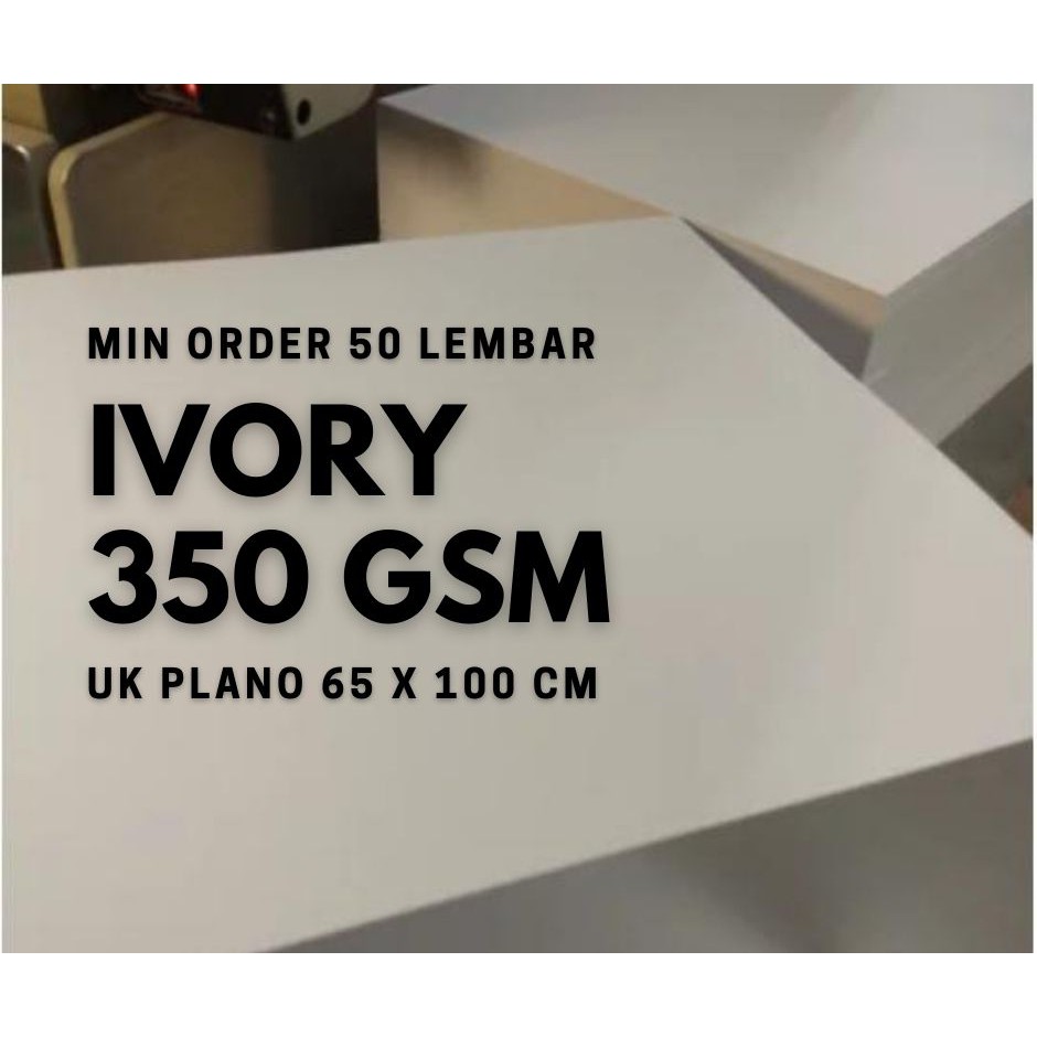 Jual KERTAS IVORY 350 GSM, UKURAN PLANO 65 X 100 CM, HARGA GROSIR ...