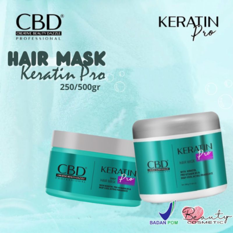 Jual CBD PROFESIONAL KERATIN HAIR MASK 500ml | Shopee Indonesia