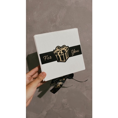 Jual \ WHITE KRAFT KADO BOX FOR YOU / Size : 15x15x3,5 Happy Birthday ...