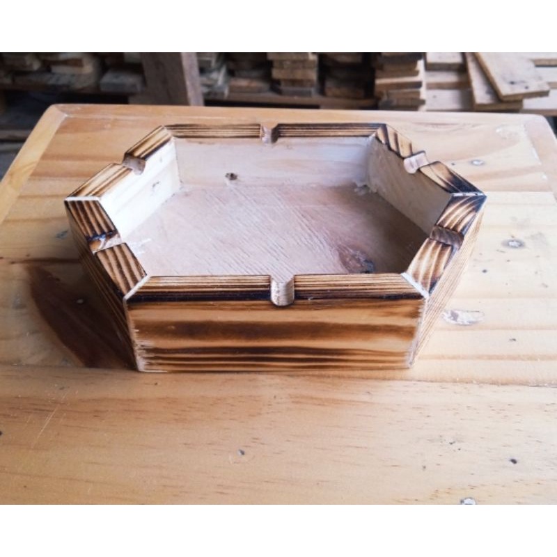 Jual Asbak/kayu/unik/besar/Asbak/hexsagonal | Shopee Indonesia
