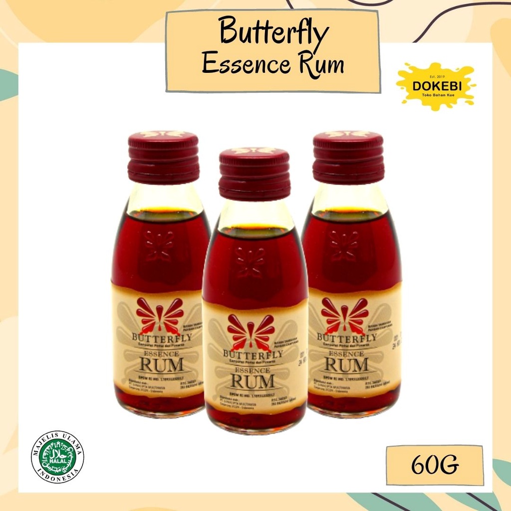 Jual BUTTERFLY RUM 60ML - RUM ESSENCE - RHUM ESSENCE - KOEPOE RHUM ESSENCE - KUPU RUM ESSEN ...