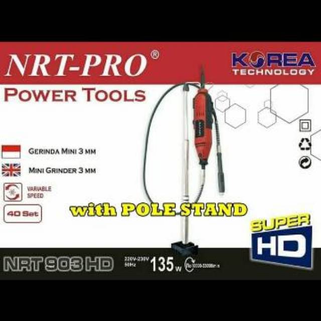Jual Set Mini Gerinda NRT 903HD + Tiang Gantungan / Mini Grinda Rotary ...