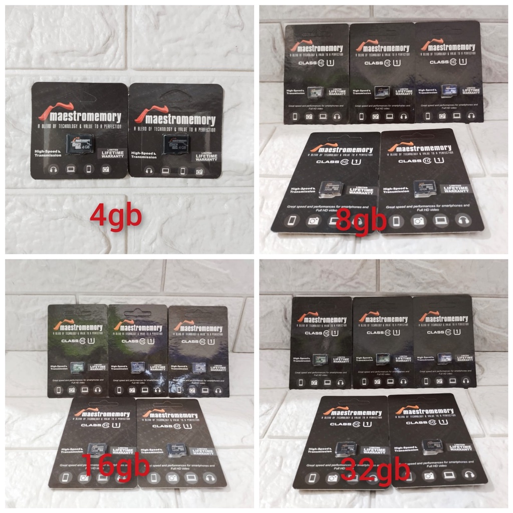 Jual MMC MAESTRO MICRO SD 4GB , 8GB, 16GB, 32GB ORIGINAL 100% | Shopee ...