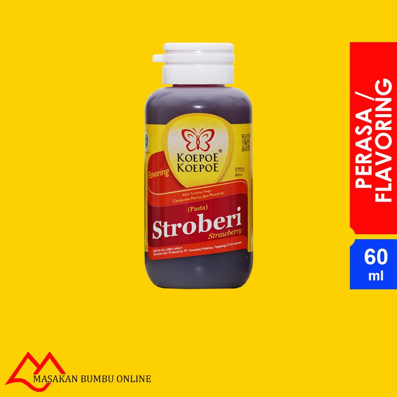 Jual Perasa Makanan Minuman Rasa Stroberi / Strawberry 60 ml Cap Koepoe ...