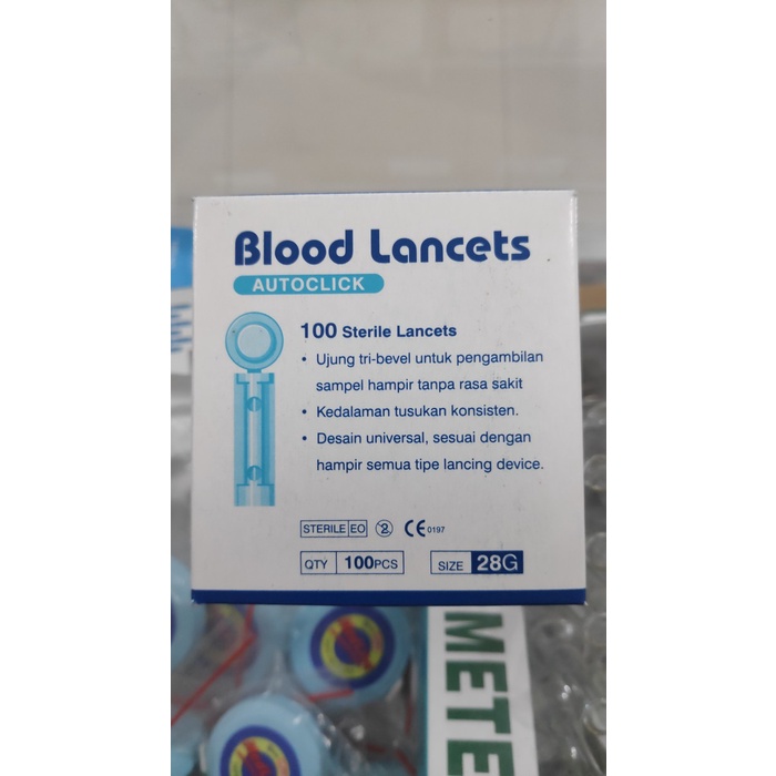 Jual BLOOD LANCET ONEMED / LANCET DARAH ONEMED UKURAN 21G, 28G | Shopee ...