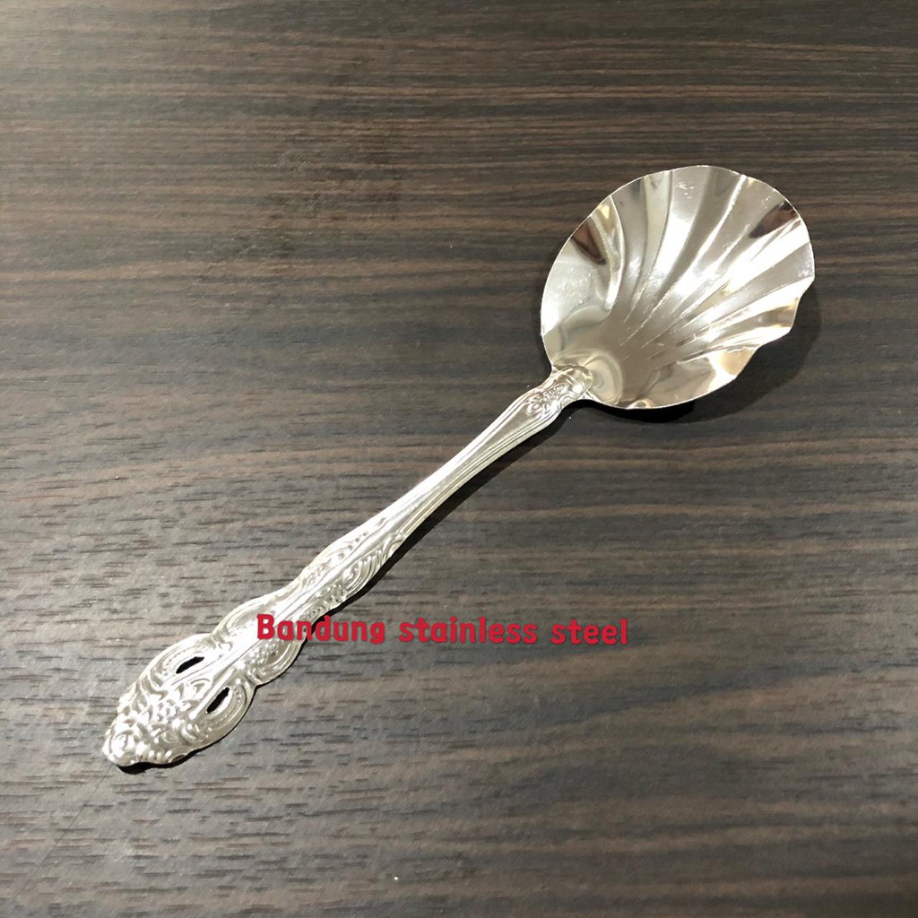Jual Sendok Sayur Nasi Besar motif Sendok Besar Stainless model kerang ...