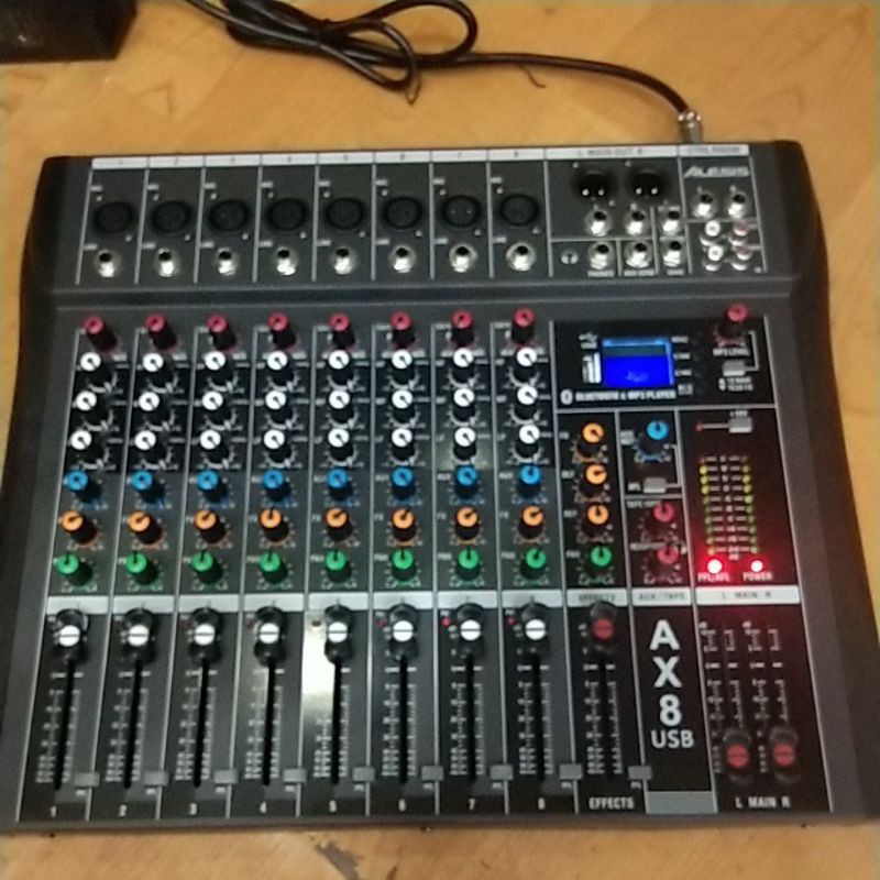 Jual audio mixer microverb ax8n ( 8 channel full )usb-mp3-bluetooth ...
