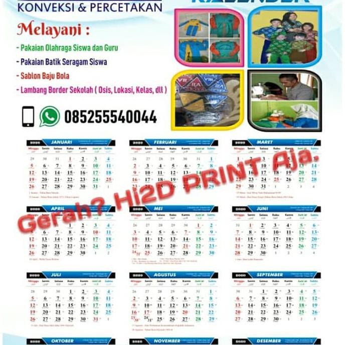 Jual Kalender Dinding tema kartun bisa pakai foto anak/keluarga ...