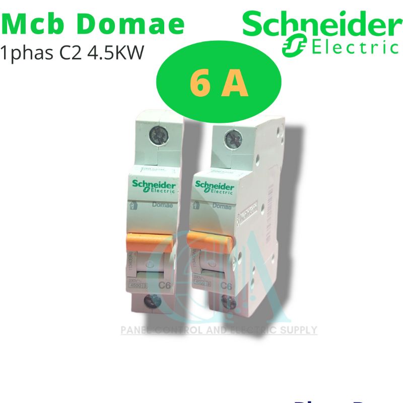 Jual Schneider Domae MCB 1P 6A 1 phase 6 Ampere pengaman stopkontak 4.500kw Mini Circuit Breaker ...