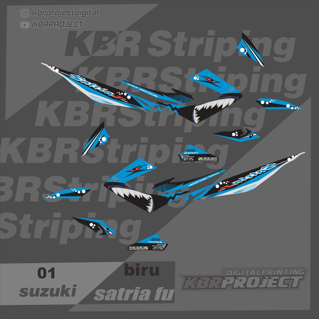 Jual (cod) Stiker Motor SATRIA FU facelift sticker striping list SUZUKI ...