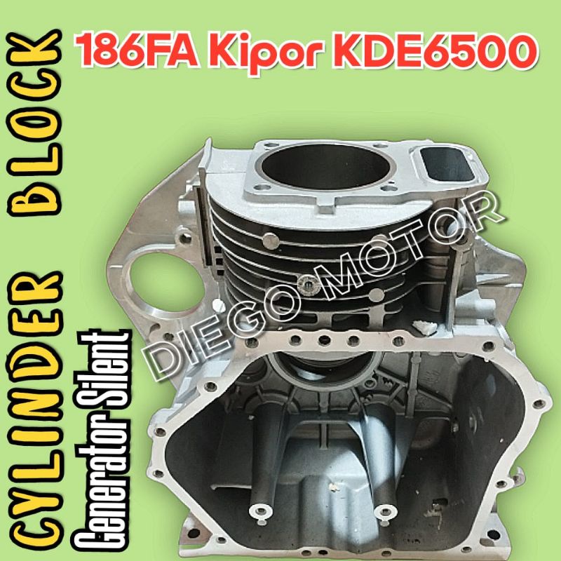 Jual 186F 186FA Cylinder Blok Mesin Genset Silent Kipor Kama Krisbow Yamamoto L90 KDE6500 ...