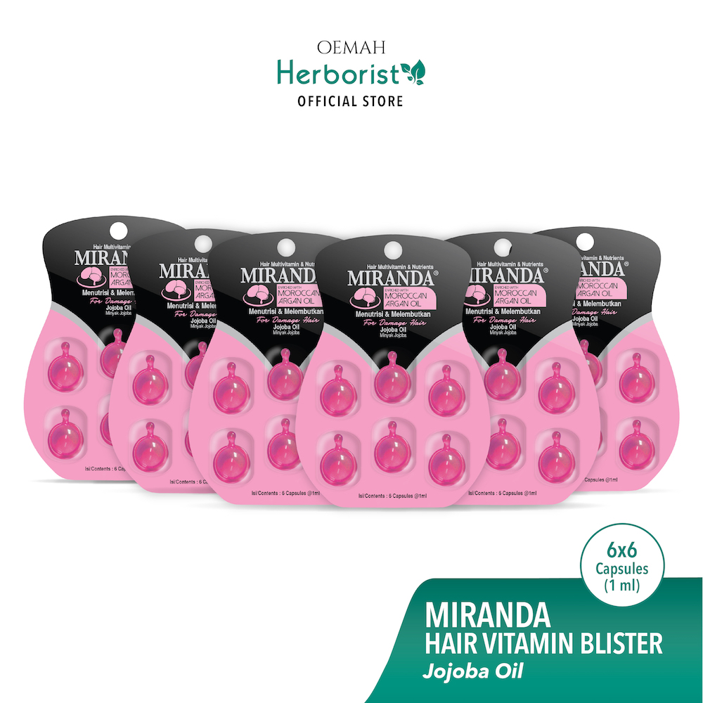 Jual Miranda Paket Perawatan Rambut Sehat Jojoba Oil - 6x1 ml - 6 Pcs ...