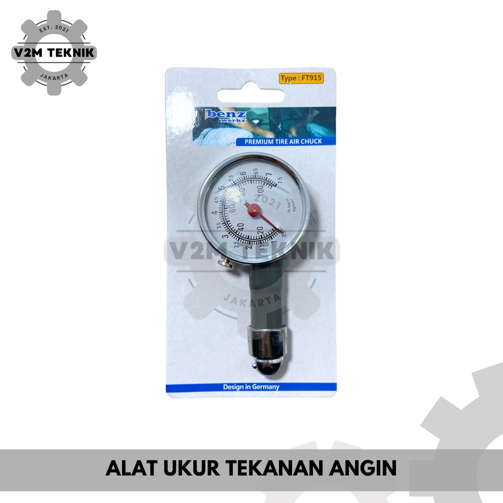 Jual BENZ Alat Ukur Tekanan Angin Ban Mobil Motor Model Bulet / Tire ...