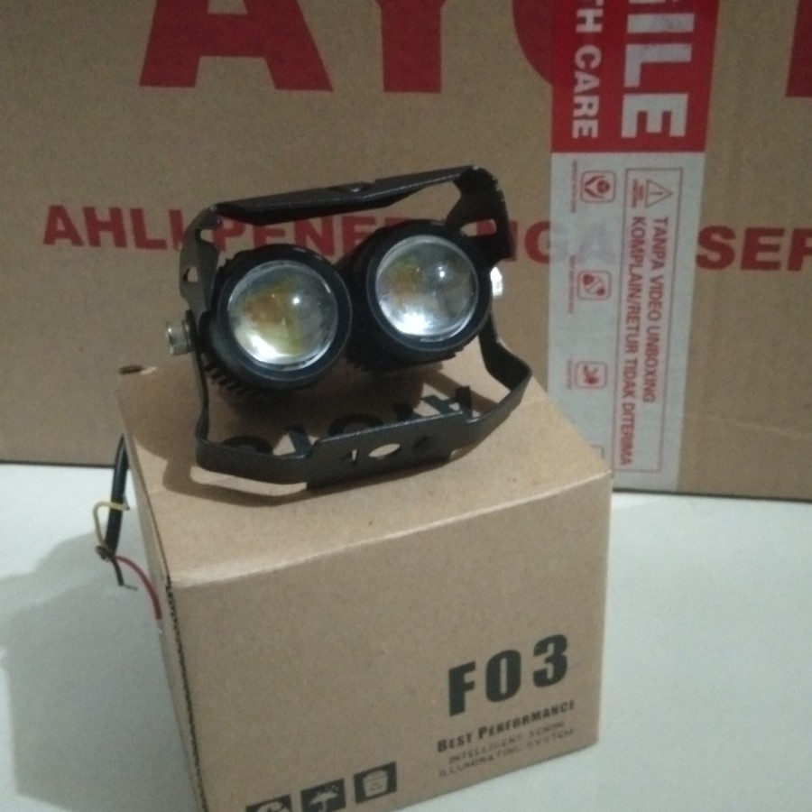 Jual Lampu FOGLAMP LED AYOTO F03 2 Mata Tembak Pojie Motor Mobil ...