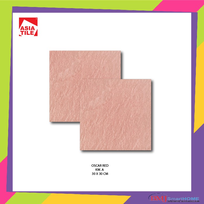 Jual KERAMIK LANTAI ASIA TILE OSCAR RED 30 X 30 CM KW.A | Shopee Indonesia