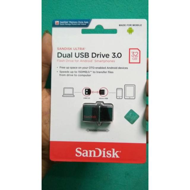 Jual Sandisk Ultra 32GB Dual USB Drive 3.0 - Flashdisk OTG Micro USB ...