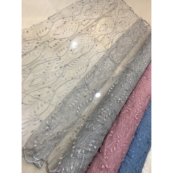 Jual Kain Brokat Tile Mutiara Mahogany warna rose gold | Shopee Indonesia