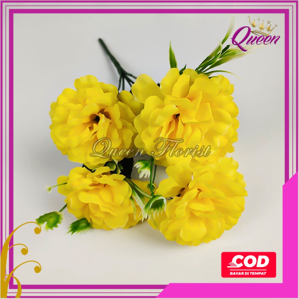 Jual Bunga Anyelir Carnation Tipe SJ Cabang 5 Artificial Buatan Home ...