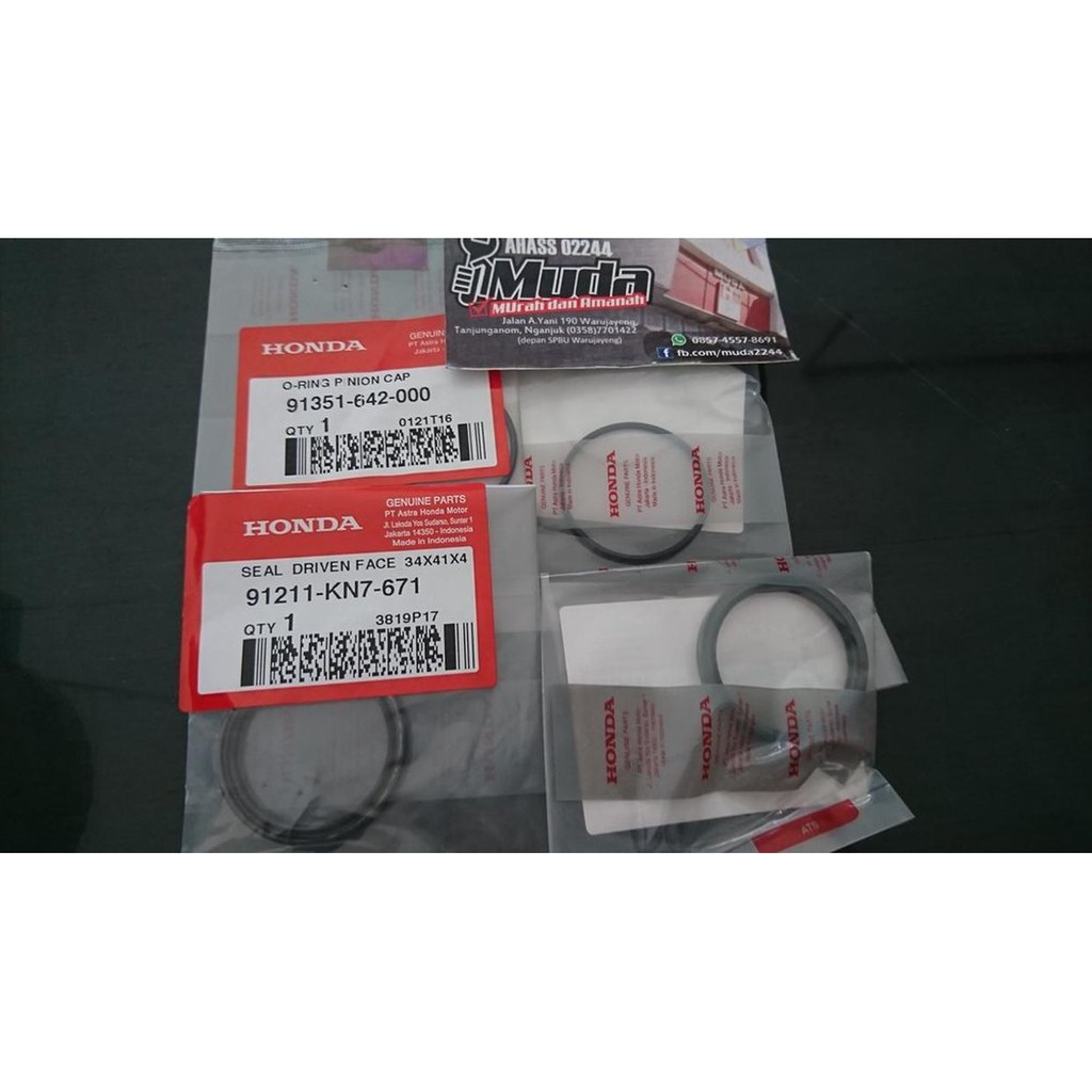 Jual SEPASANG SEAL DRIVEN FACE SET 91211-KN7-671 DAN ORING PINION 91351 ...