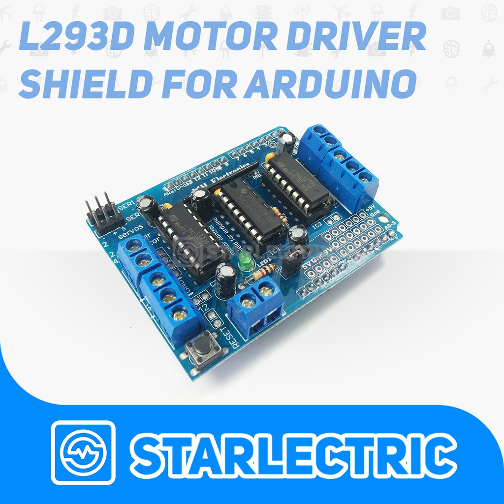 Jual L293D Motor Driver Shield for Arduino | Shopee Indonesia