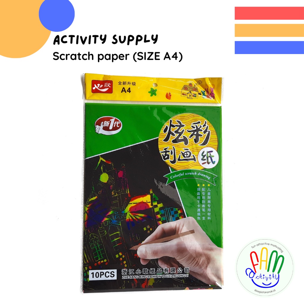 Jual Scratch Paper Kertas Hitam Kaligrafi Ukuran A4 | Shopee Indonesia