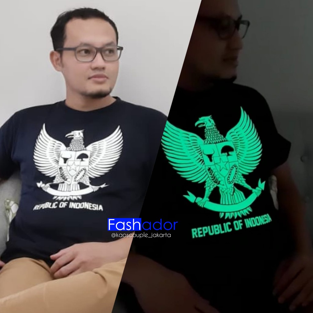 Jual NEW-KAOS/BAJU GARUDA INDONESIA GLOW IN THE DARK / MENYALA DALAM ...
