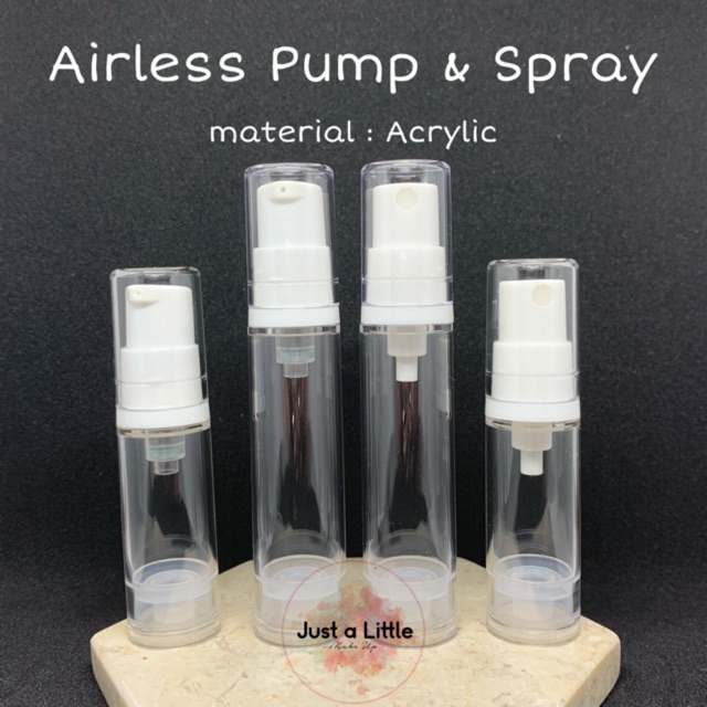 Jual Botol Airless Pump / Spray 5ml 10ml 15ml / botol kosmetik / botol ...