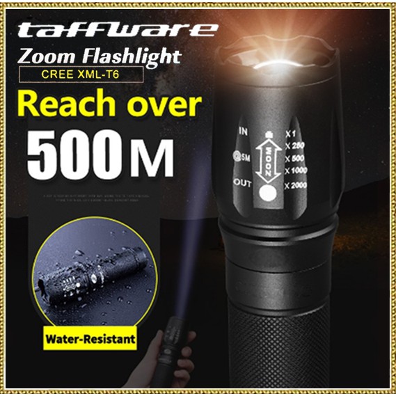 Jual Senter Tangan Super Terang LED Cree XML T6 5000 Lumen Flashlight ...