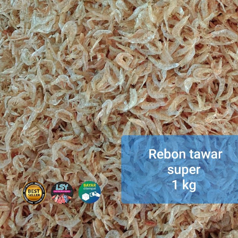 Jual udang rebon tawar super ( asli tawar ) 1000gram / 1 kg | Shopee ...