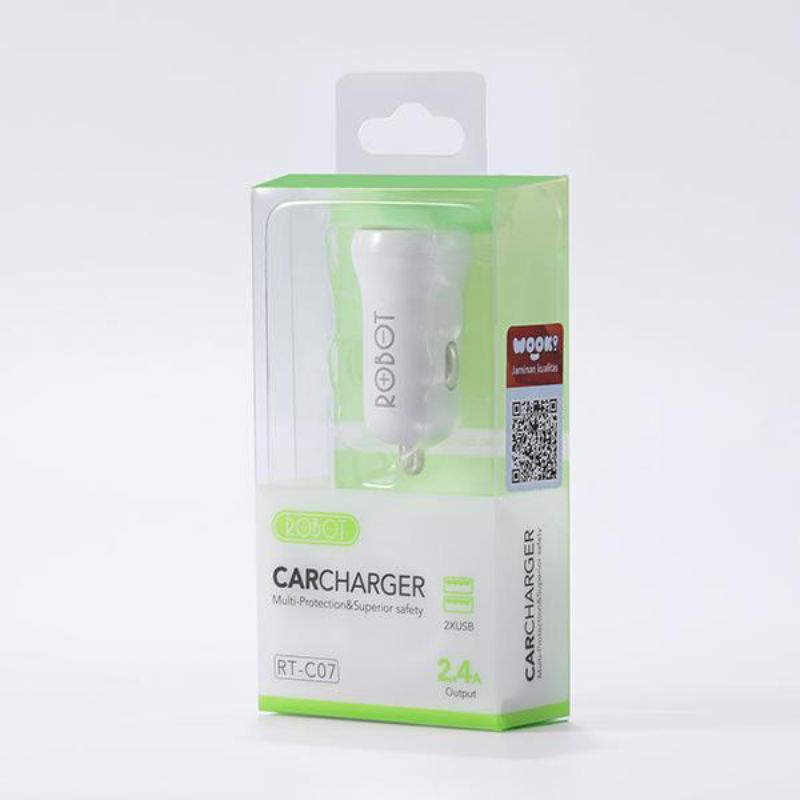 Jual Car Charger Mobil Robot Rt-C07 2.4A | Shopee Indonesia