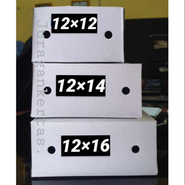 Jual Dus Snack/ Dus Kue / Kotak Kue / Kotak Makan Polos 12 X 12 Cm ...