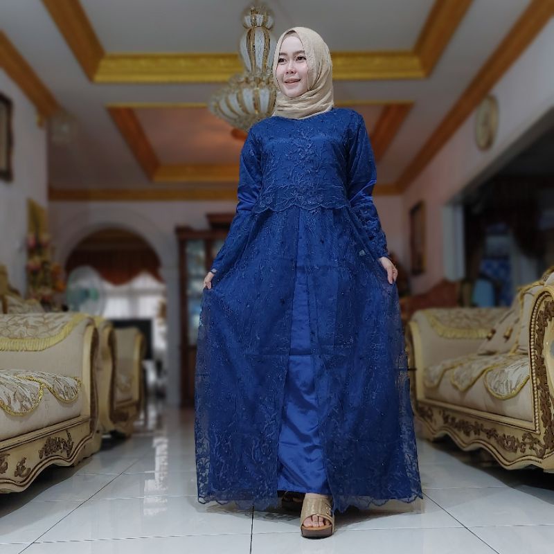 Jual Gaun Pesta Gamis Kondangan Tile Premium Namira | Shopee Indonesia