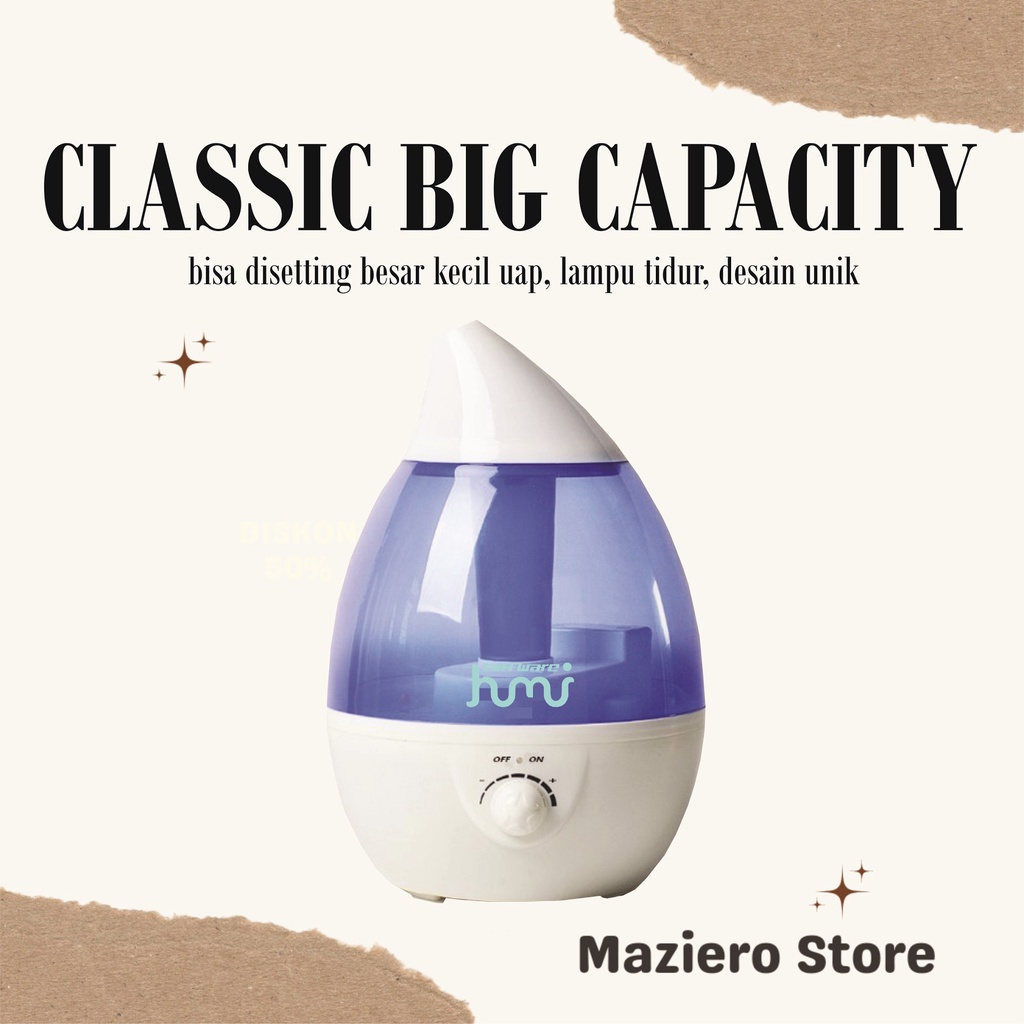 Jual Humidifier Diffuser Kapasitas Besar 3 Liter Lampu Tidur | Shopee ...
