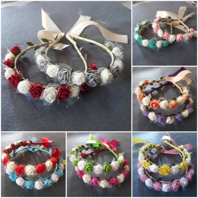 Jual Bando bunga double warna bisa untuk anak2 dan dewasa, untuk ...