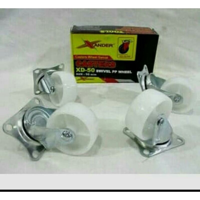 Jual roda caster / roda etalase (roda nylon hidup @4pcs 28cm /kotak ...