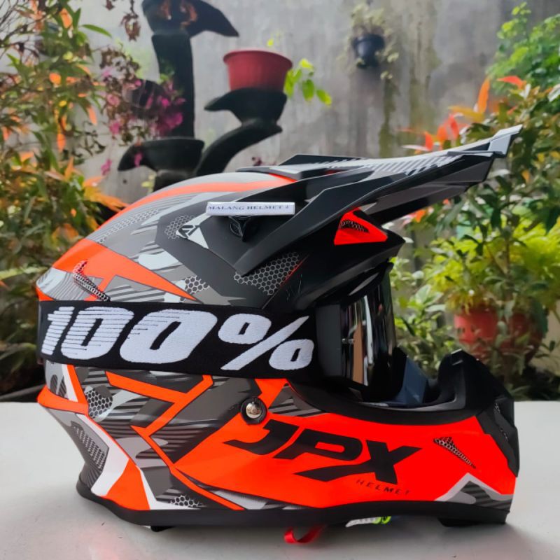 Jual Helm CROSS JPX X35 RED , YELLOW + GOGGLE 100% [Ongkir Murah 2kg ...