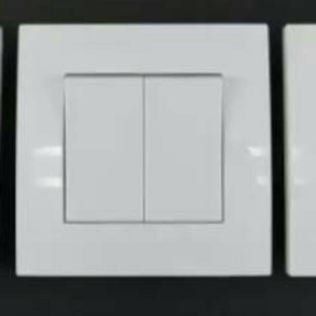 Jual Saklar Seri Vivace Schneider minimalis 2 gang 1 way double switch ...