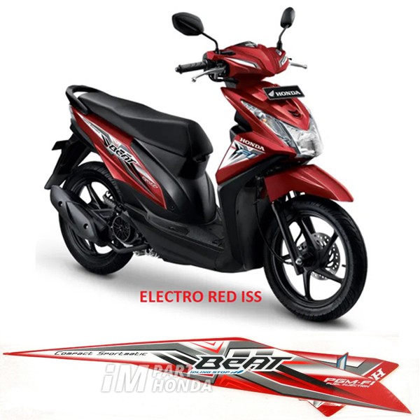 Jual Stiker Beat Fi eSP 2015 2016 Merah Electro Red ISS Idling Stop ...