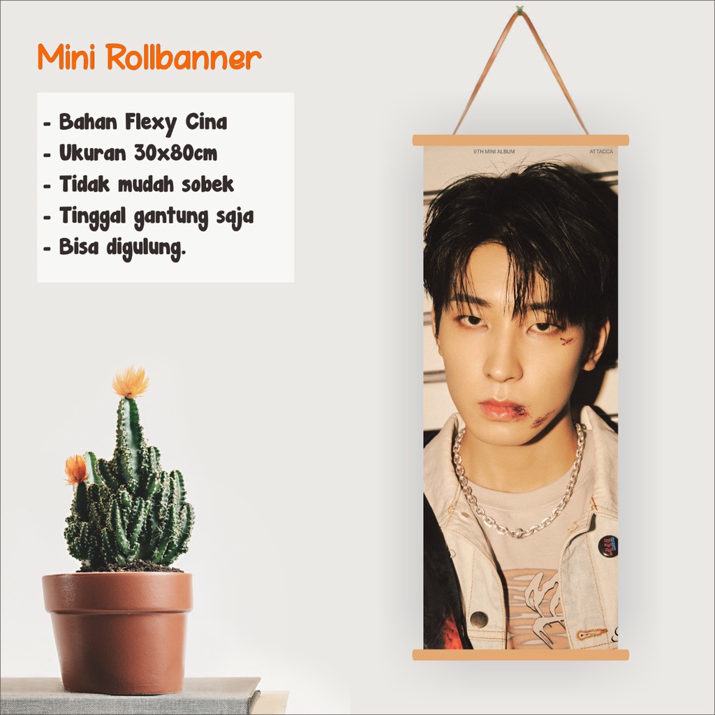 Jual MINI ROLL BANNER SEVENTEEN WONWOO ATTACCA | Shopee Indonesia