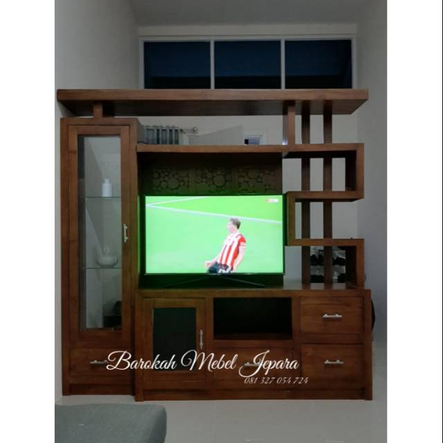 Jual Bufet Tv Partisi Jati Penyekat Ruangan Model Z | Shopee Indonesia