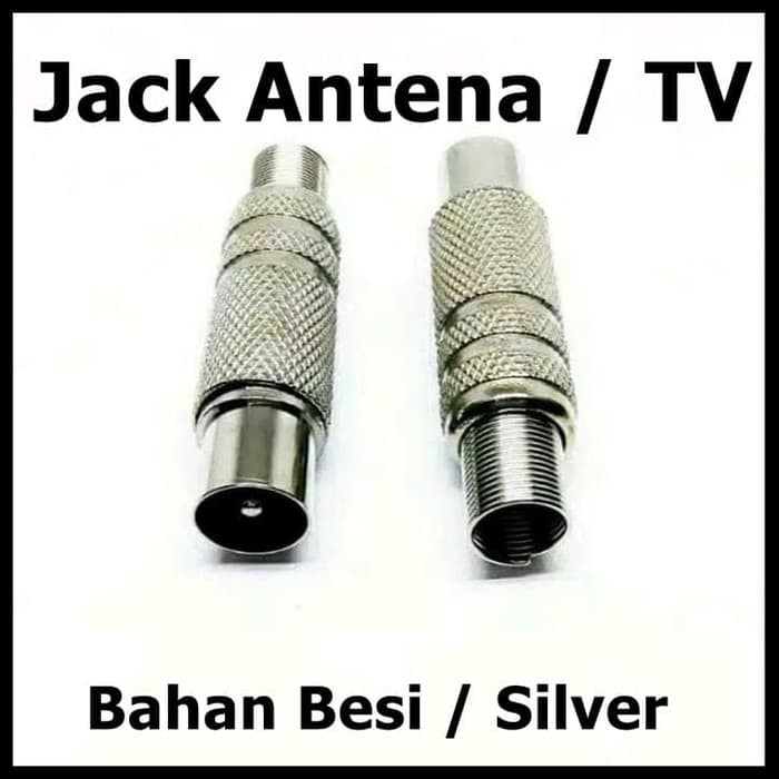 Jual Jack Antena Antenna TV Silver Besi | Shopee Indonesia