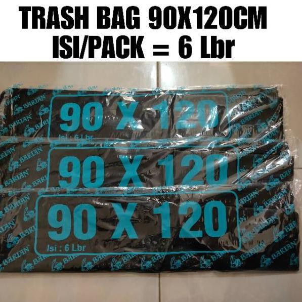 Jual (ISI 6LBR) 90X120 HD SAMPAH KANTONG SAMPAH KRESEK HITAM TEMPAT SAMPAH | Shopee Indonesia