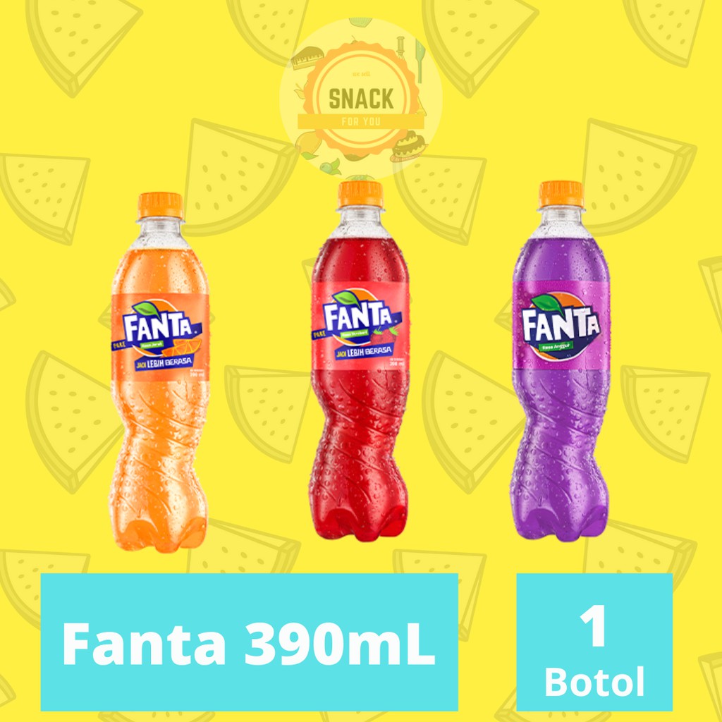 Jual Fanta Rasa Strawberry, Grape, Orange - Stroberi, Anggur, Jeruk Net 390mL | Shopee Indonesia