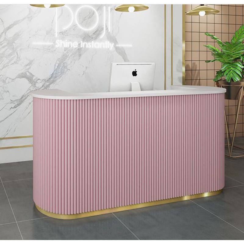 Jual meja kasir/meja teller custom/meja resepsionis salur | Shopee ...